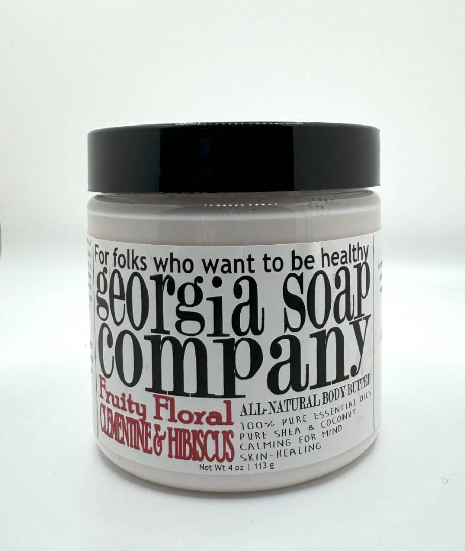 All Natural Body Butter 4 oz: Fruity Floral Clementine & Hibiscus (100 ...