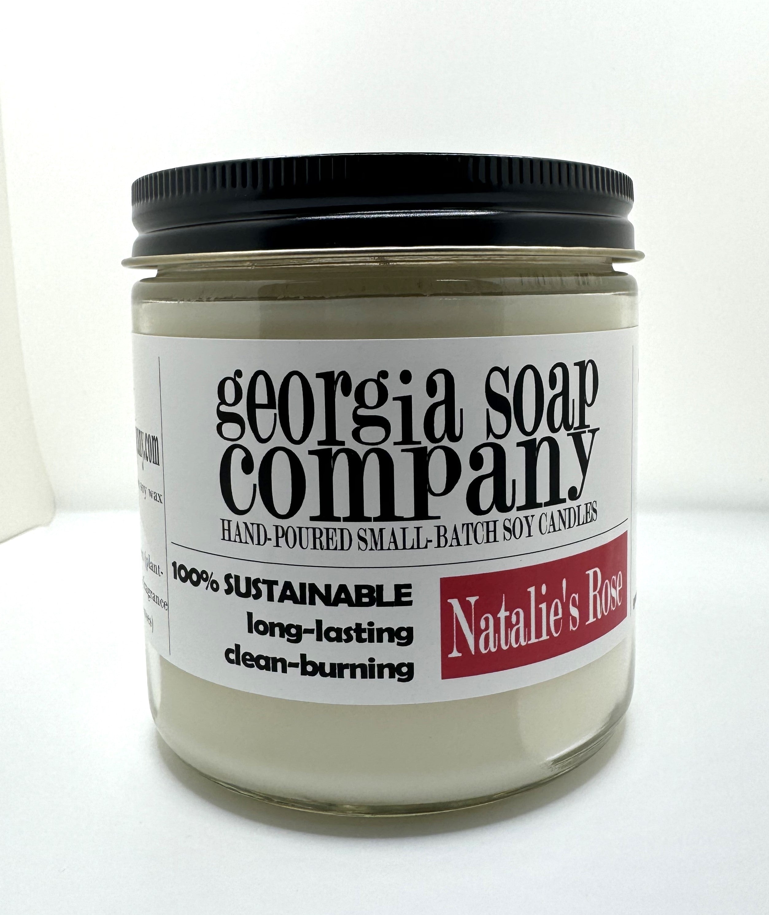 Natalie's Rose Soy Candle: 100% Sustainable, Long Lasting, Clean Burni ...